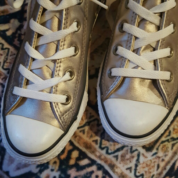 Converse | Shoes | Metallic Gold Allstar Converse | Poshmark